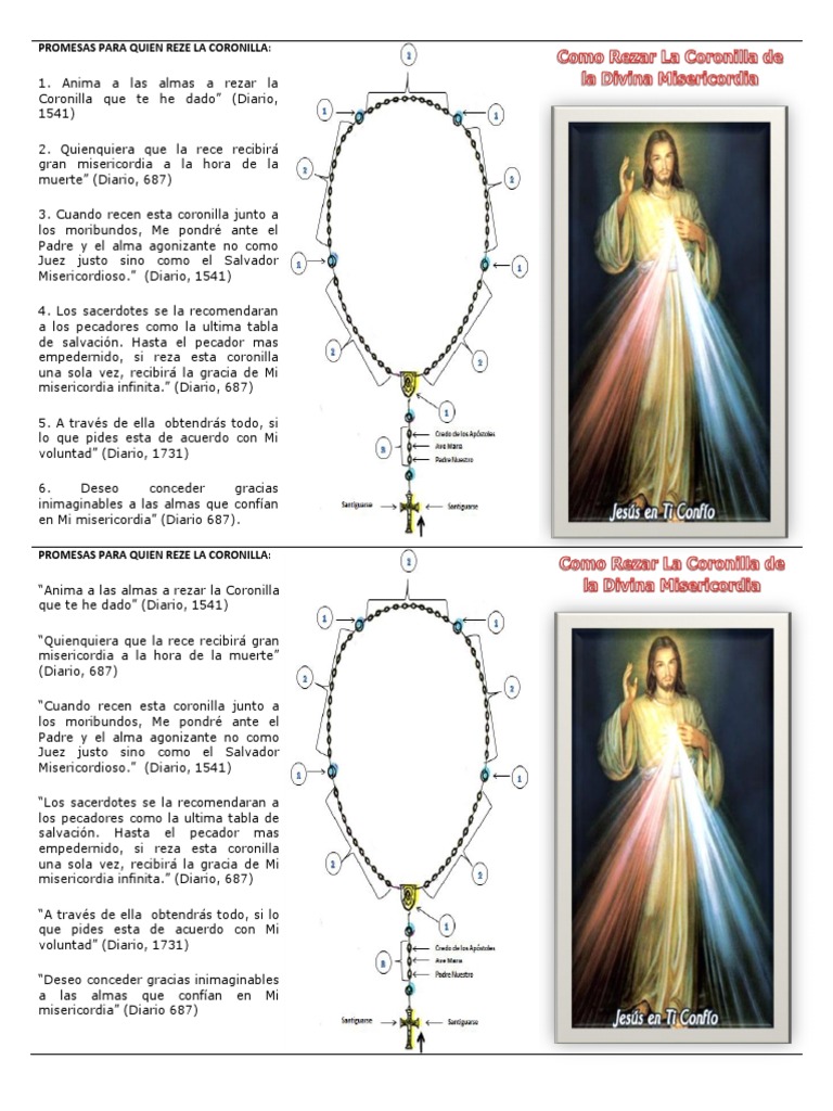 Como Rezar La Coronilla de La Divina Misericordia | PDF | María, madre de Jesús | eucaristía