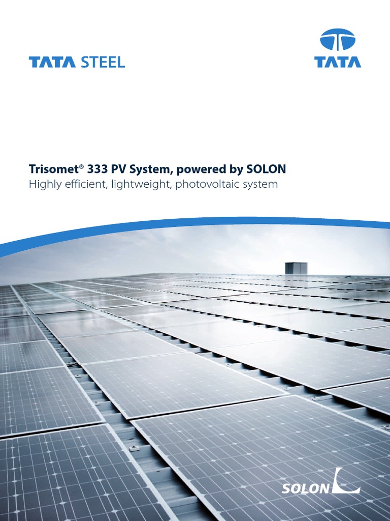 Trisomet 333 PV Brochure | Download Free PDF | Photovoltaics ...