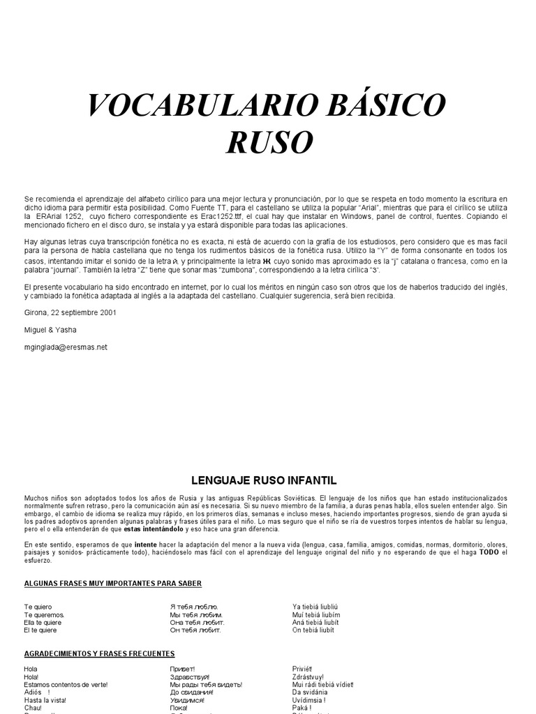 Frases Rusas | PDF | Idioma ruso | Lingüística