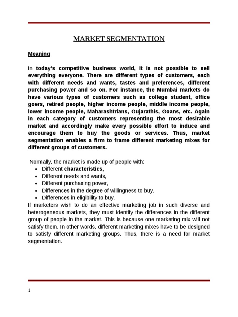 Market Segmentation Apple | PDF | Market Segmentation | Marketing