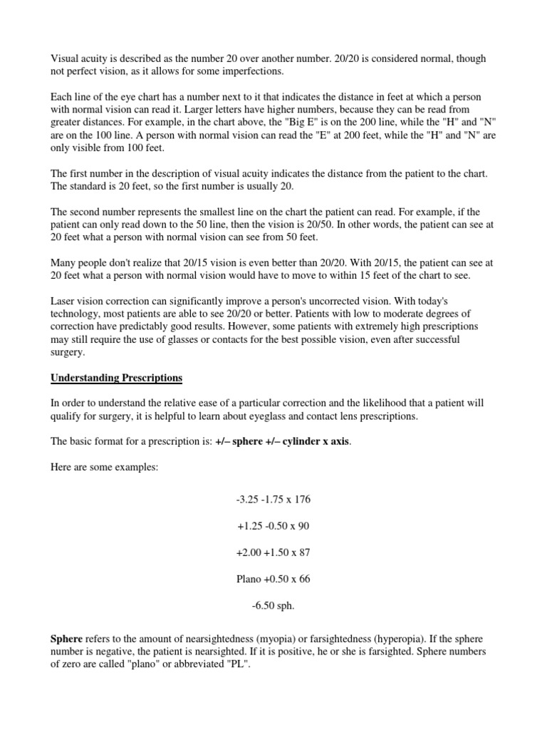 Visual Acuity | PDF | Visual Acuity | Senses