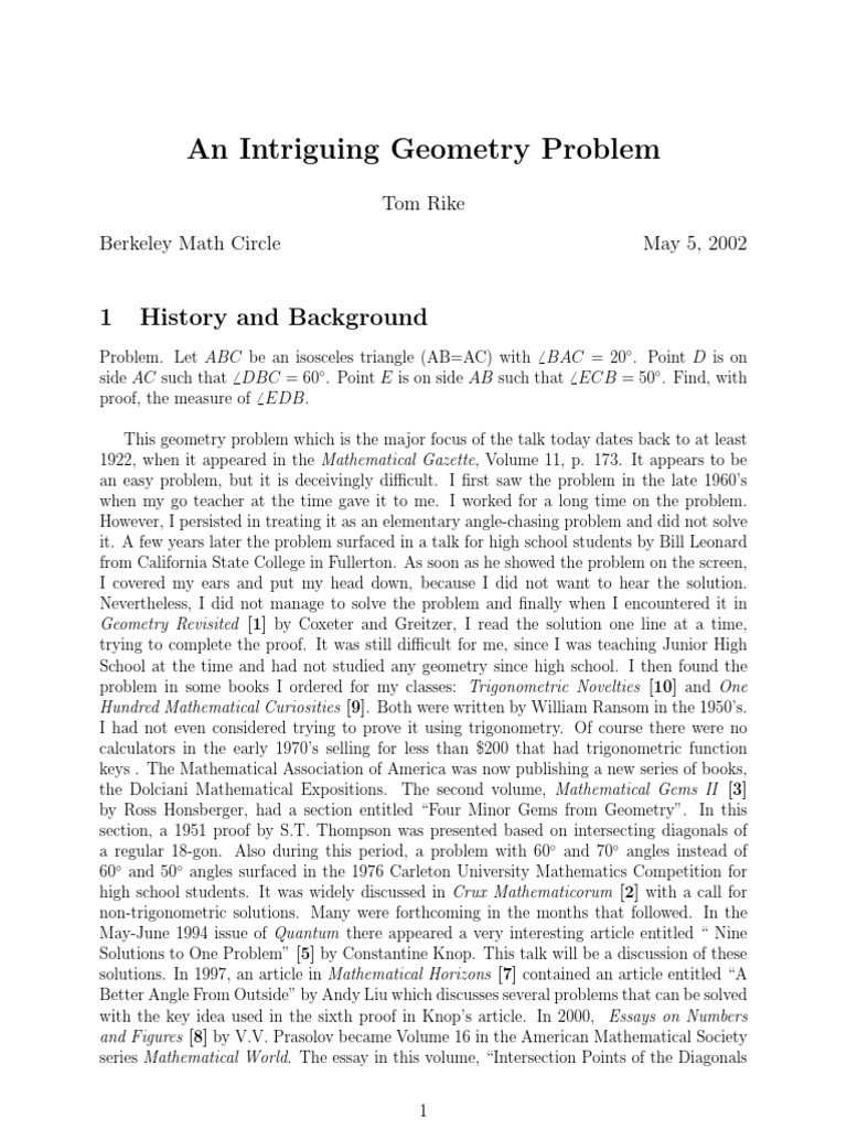 Adventitious Angles Eight Solutions Knop | PDF
