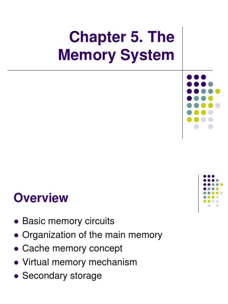 Chapter 5-The Memory System | PDF | Random Access Memory | Cpu Cache