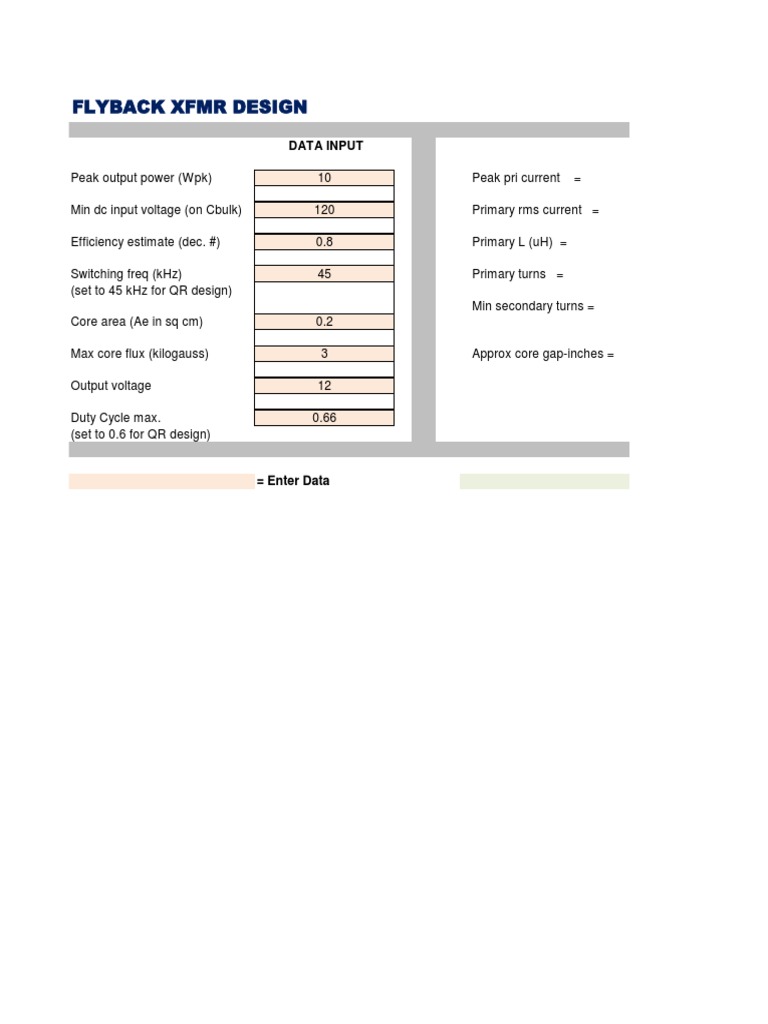 Flyback Transformer Design Tool | PDF