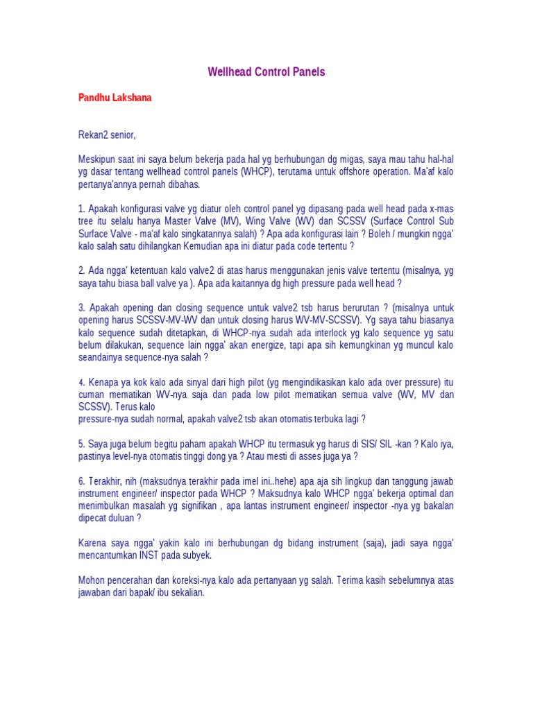 Wellhead Control Panels | PDF