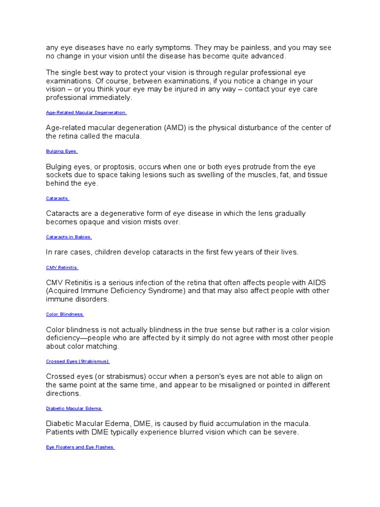 Eye Diseases | PDF | Human Eye | Eye