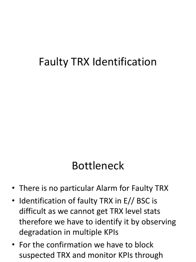 Faulty TRX Identification | PDF