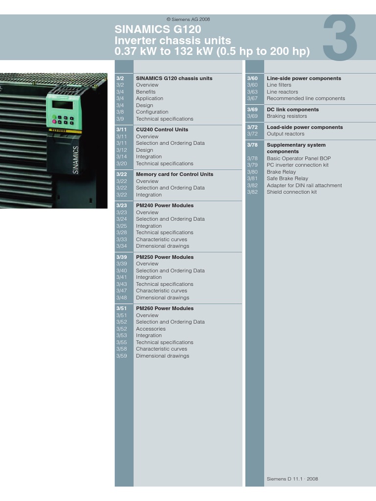 Sinamics G120 | PDF | Power Inverter | Electromagnetic Compatibility