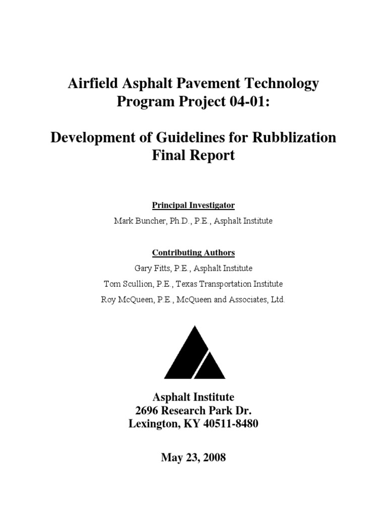 Rubblization - Final Report | Download Free PDF | Road Surface | Concrete