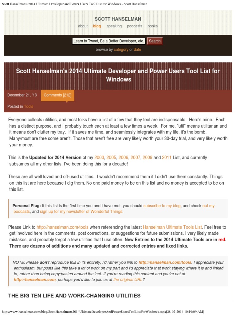 Scott Hanselman's 2014 Ultimate Developer and Power Users Tool List For ...