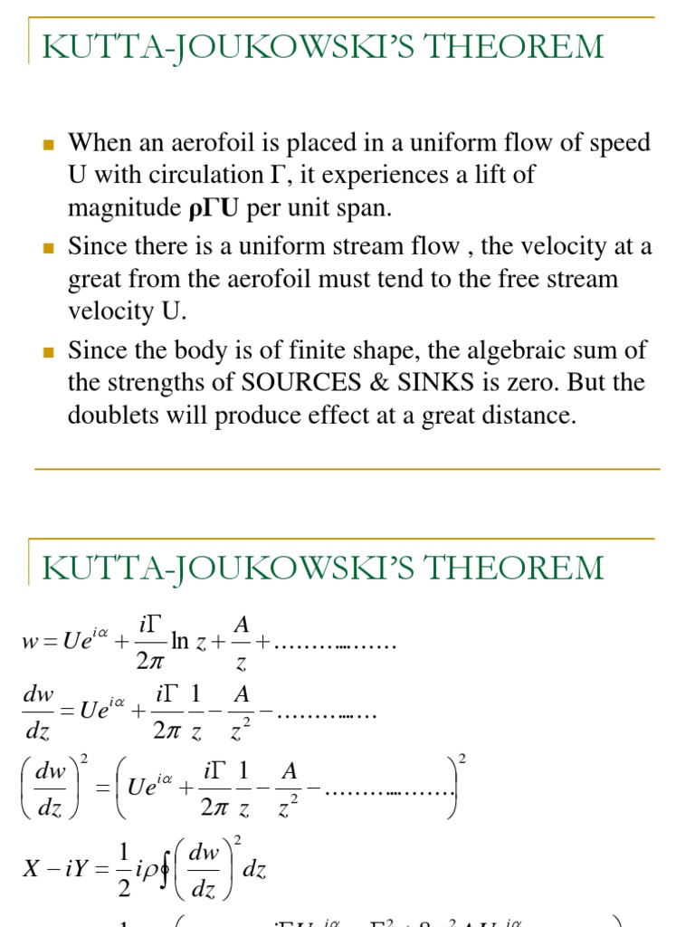 Kutta Joukowskis Theorem 12 12 2010 Pdf