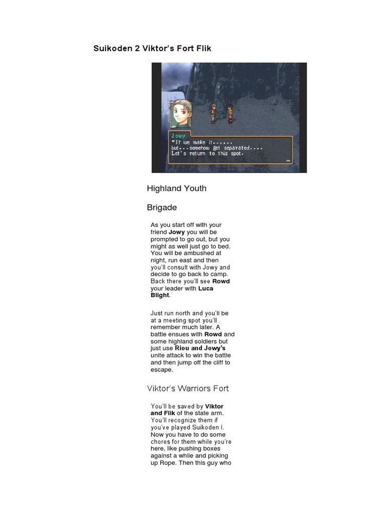 Suikoden 2 Walkthrough Guide _ Suikoden 2 Guide – FIYE