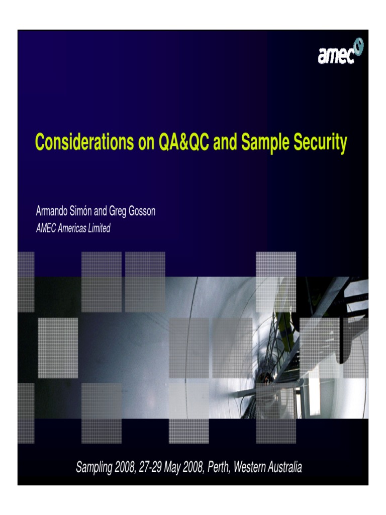 13-QAQC and Sample Security | PDF | Accuracy And Precision | Quality Assurance