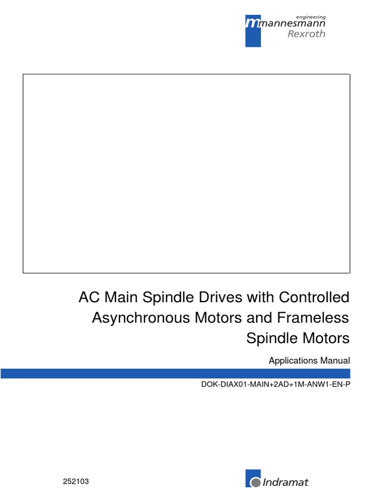 AC Main Spindle Drives With Controlled Asynchronous Motors and ...