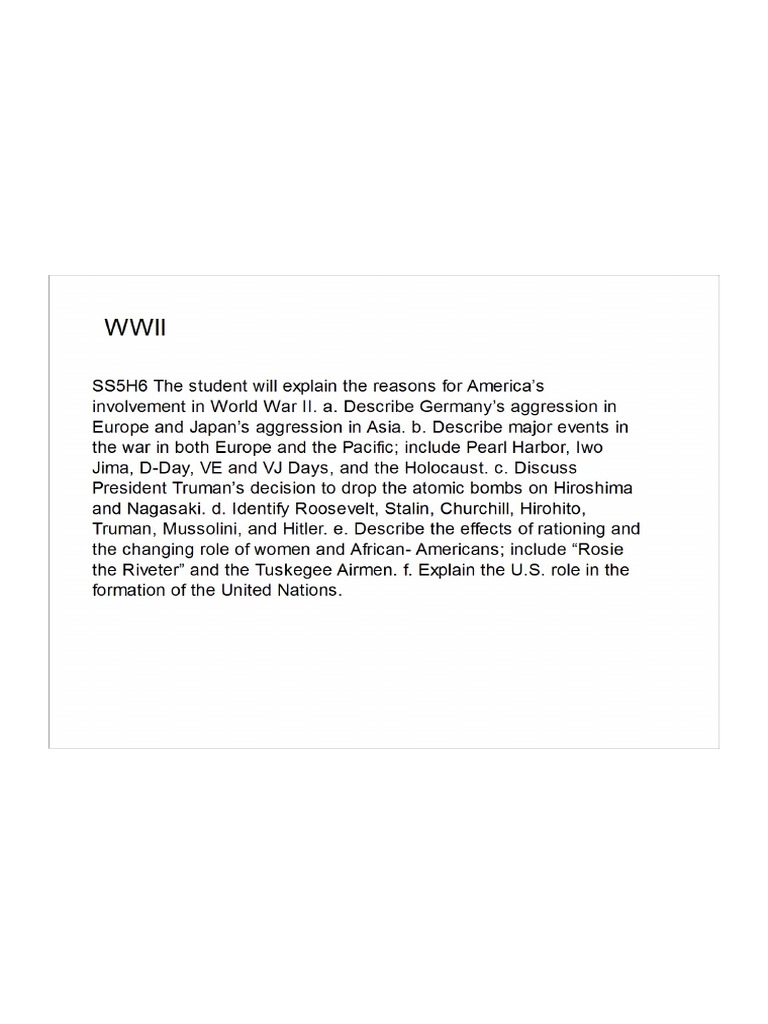 Unit 6 World War II | PDF