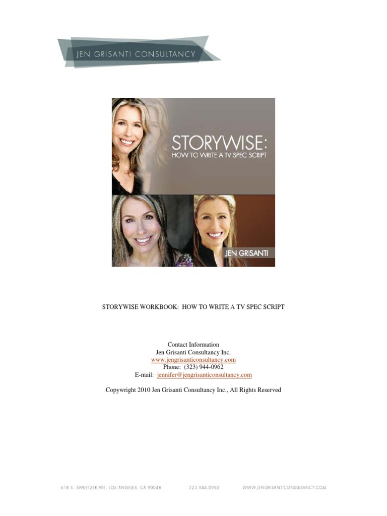 Storywise Workbook: How To Write A TV Spec Script | PDF | Screenplay ...
