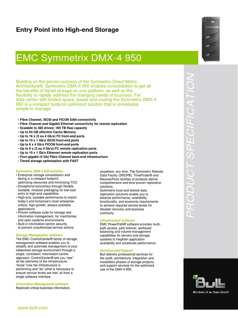 EMC Symmetrix DMX-4 950: Entry Point Into High-End Storage | PDF | Information Storage ...