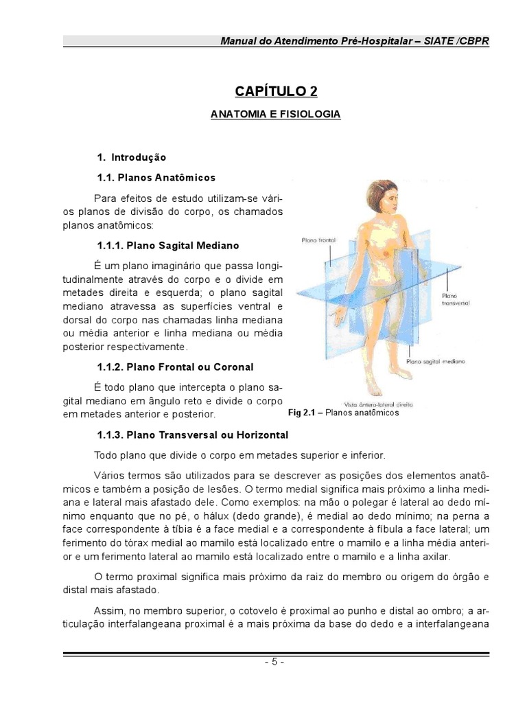 Apostila - Anatomia e Fisiologia - Manual Do Atendimento Pré-Hospitalar ...
