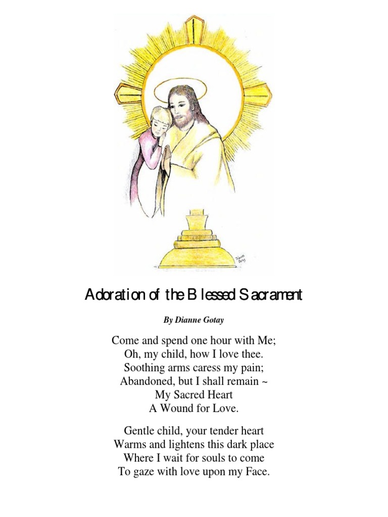 Adoration of the Blessed Sacrament Poem | PDF
