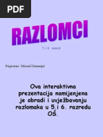 Razlomci Ponavljanje Na Pocetku 6 Razreda | PDF