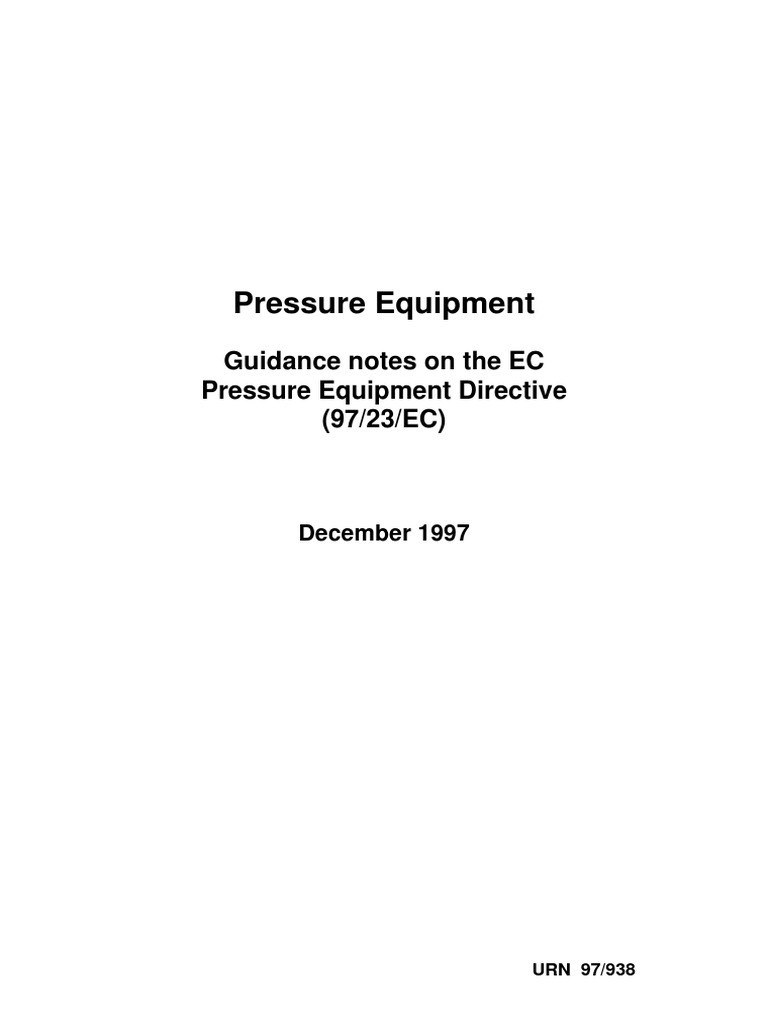Pressure Equipment Directive | PDF | Strength Of Materials | Chemistry