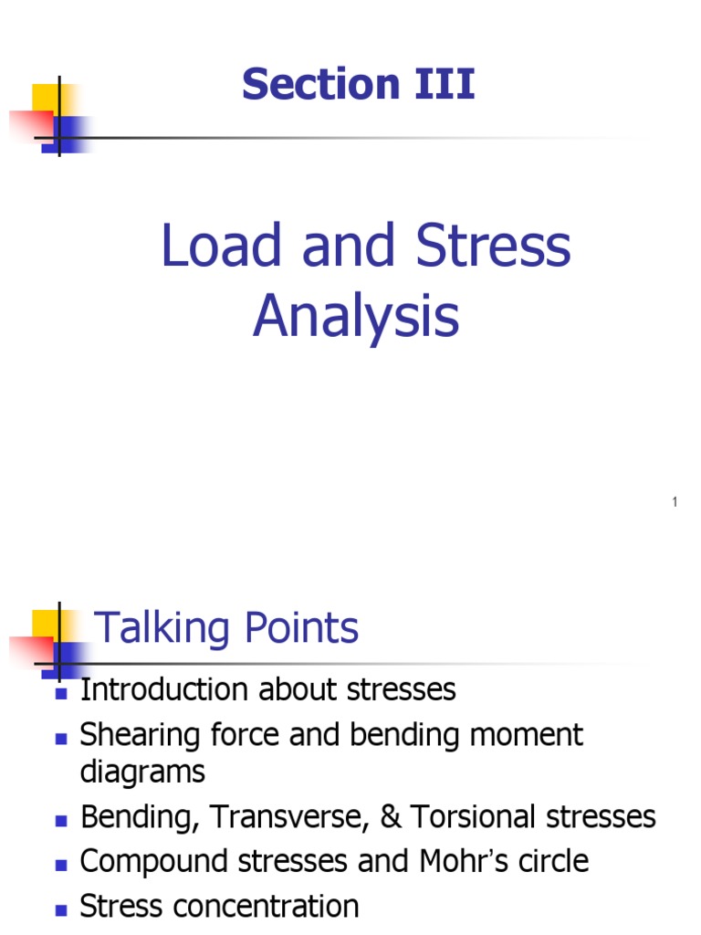 Section III: Load and Stress Analysis | PDF | Bending | Stress (Mechanics)