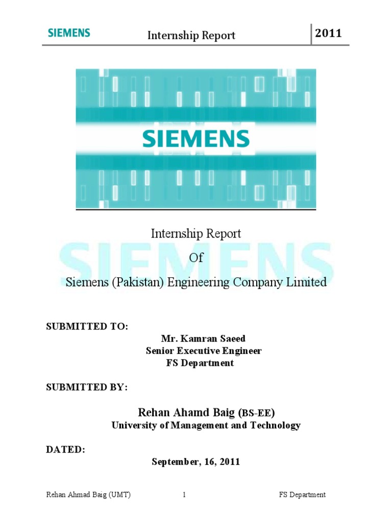 Siemens Internship Report | PDF | Programmable Logic Controller | Power Inverter