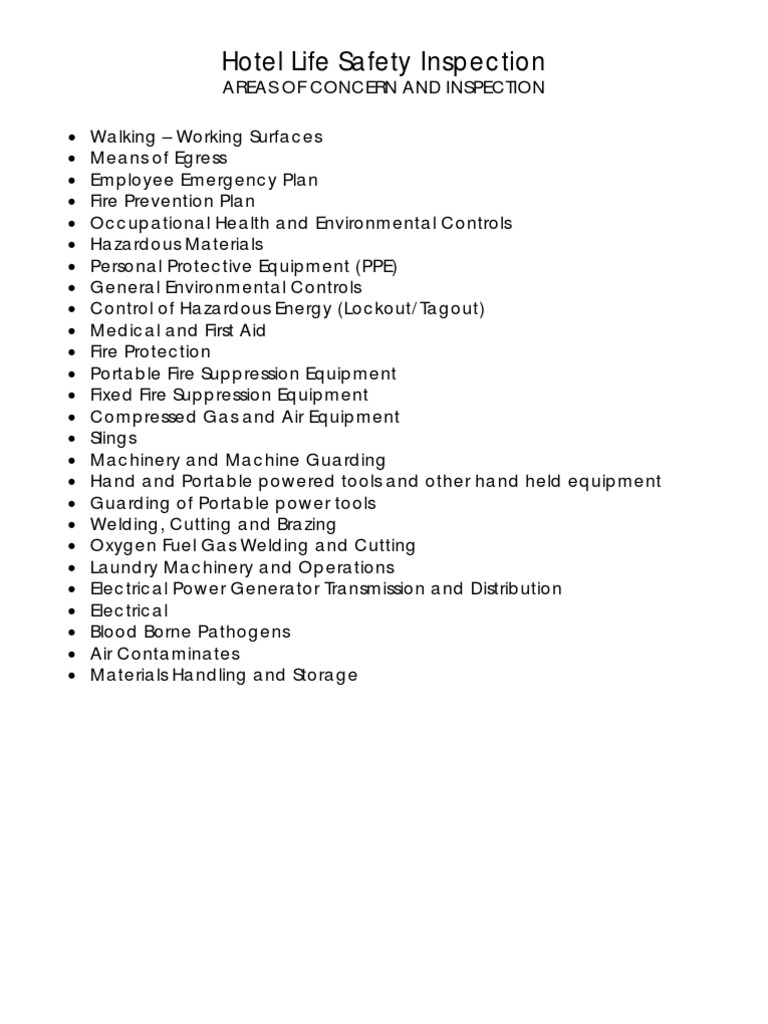 1.08 Life Safety Inspection 6p | PDF | Nature