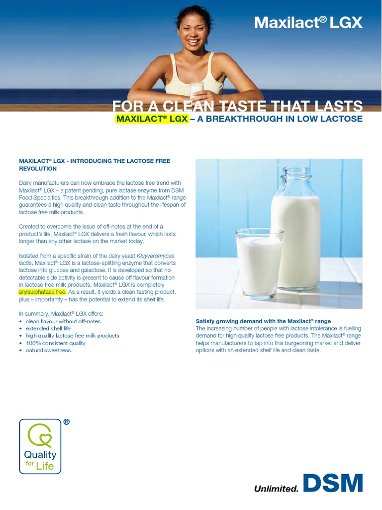 Maxilact LGX - Clean Taste - Lactase HO | PDF | Milk | Food And Drink
