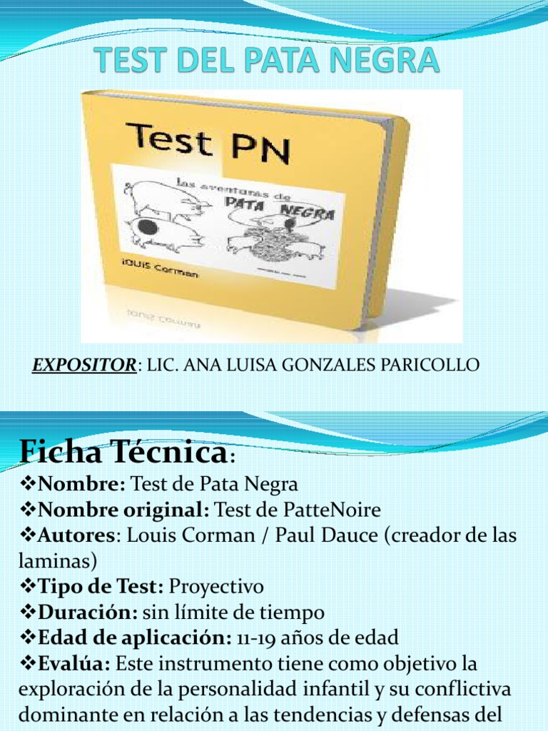 Test Del Pata Negra | PDF | Sicología