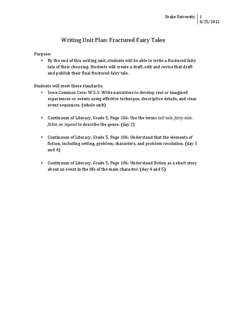 Grade 5 Fractured Fairy Tales | PDF | Goldilocks And The Three Bears ...