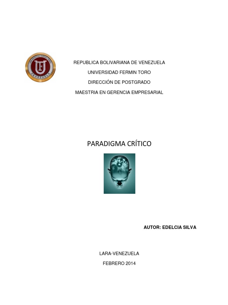Paradigma Critico | PDF | La teoría crítica | Paradigma