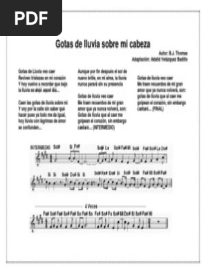 Gotas De Lluvia Cayendo Sobre Mi Cabeza Letra