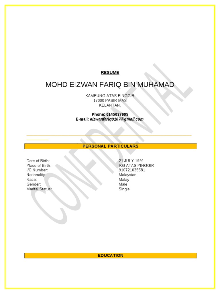 Fariq Resume | PDF