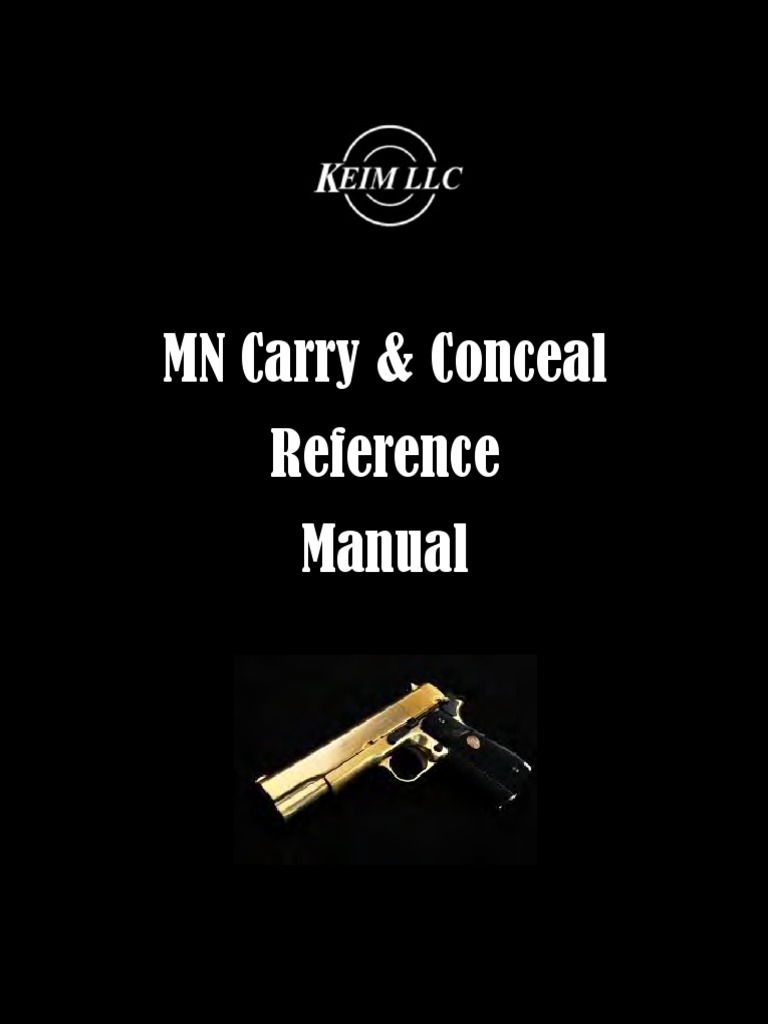 MN Permit To Carry Reference Manual | PDF | Handgun | Concealed Carry ...