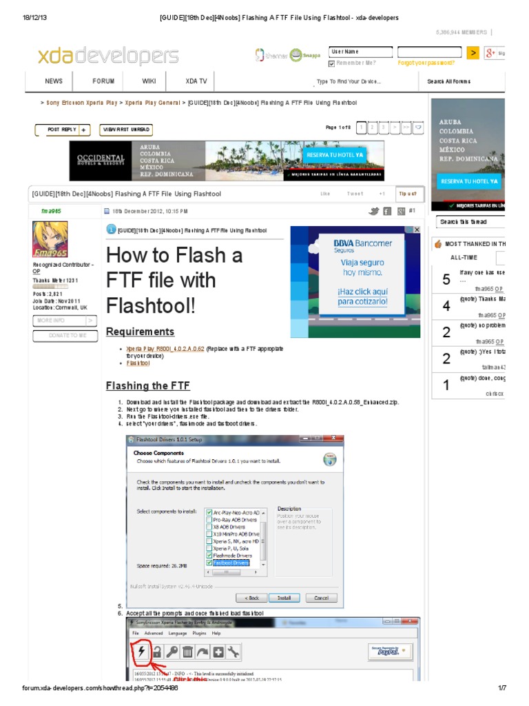 (GUIDE) (18th Dec) (4noobs) Flashing A FTF File Using Flashtool - Xda-Developers | PDF | Booting ...