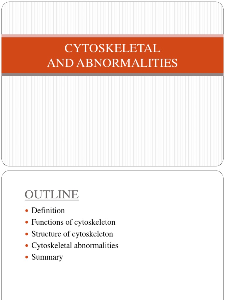 Cytoskeletal Abnormalities | PDF | Cytoskeleton | Actin