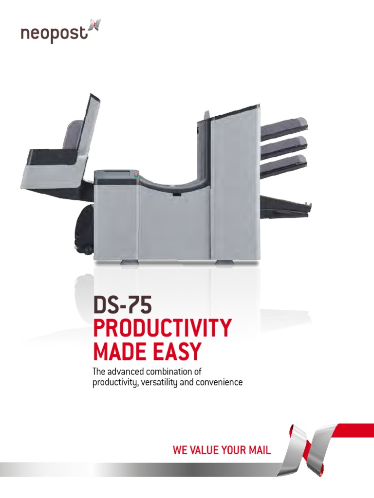 Neopost DS 75 Inserter Brochre | PDF | Mail | Usability