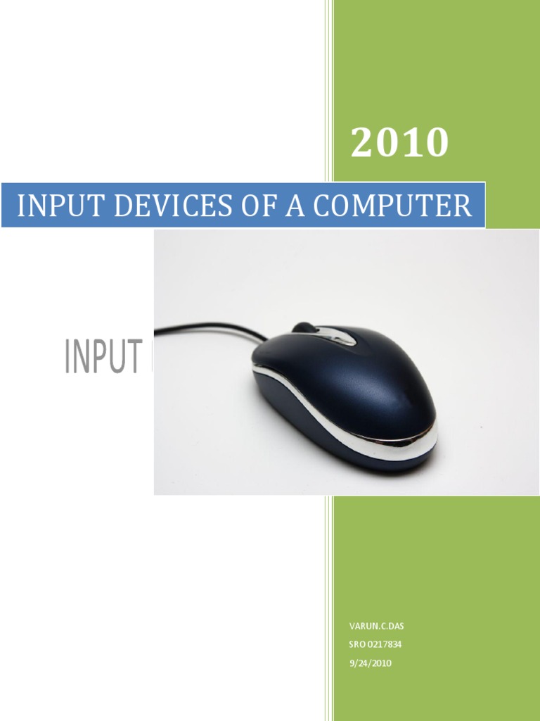 Overview of Computer Input Devices | PDF | Touchscreen | Computer Keyboard