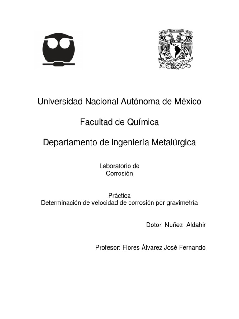 Practica 1 Gravimetria | PDF | Corrosión | Ácido clorhídrico