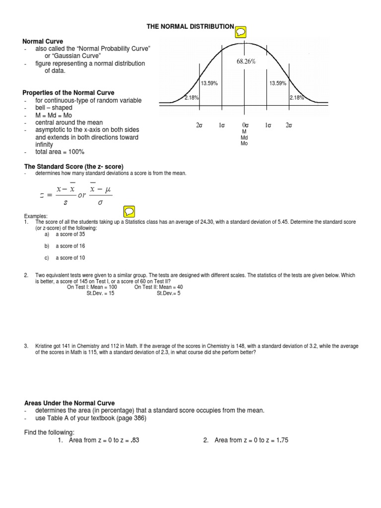 An In-Depth Examination of the Normal Distribution, Standard Scores ...