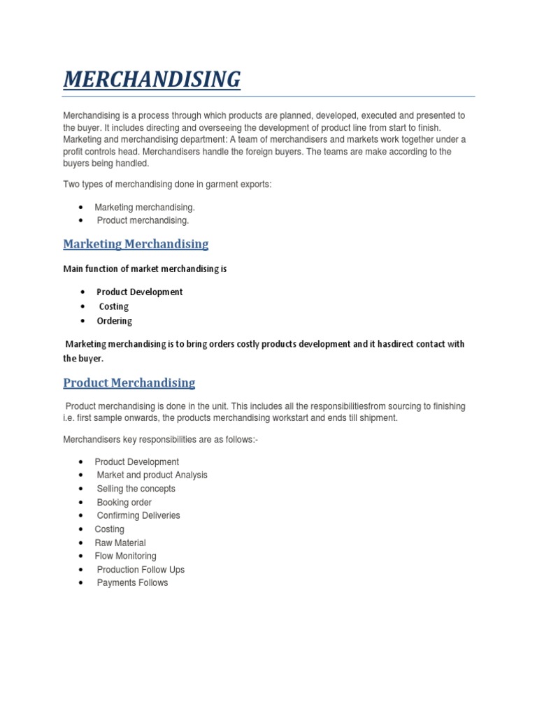 Marketing Merchandising | PDF | Merchandising | Inventory