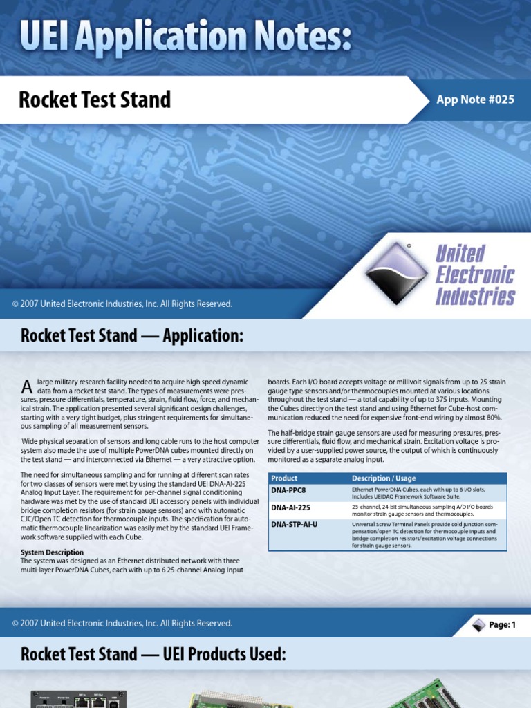 Rocket Test Stand With PowerDNA Cube, and AI-225 | PDF | Thermocouple ...