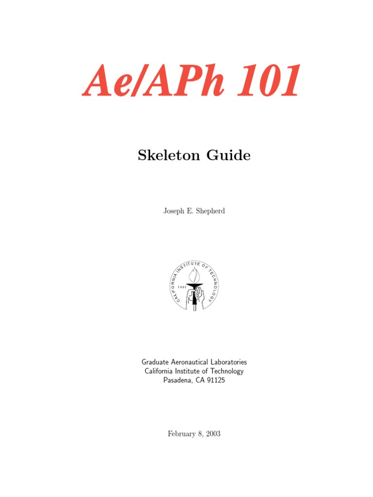 (2003) Guide of Fluid Mechanics (J.E.shepherd, CIT) (Ae - Aph.101) | PDF | Fluid Dynamics ...