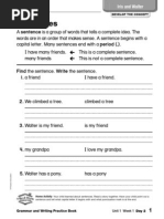 2nd Grade Dictation Sentences Printable Version | PDF