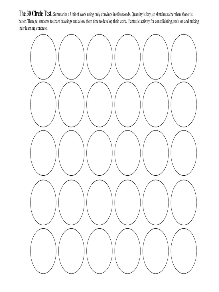 30 Circles Test | PDF