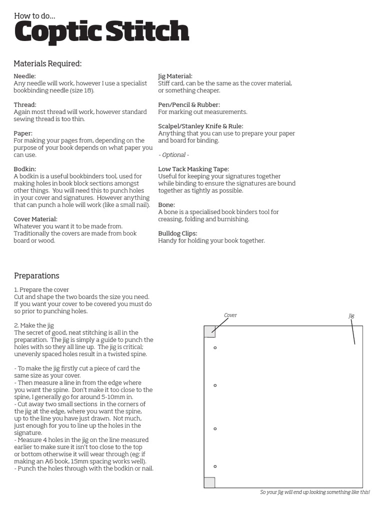 How To Bind A Book Using The Coptic Stitch Method A Step By Step Guide