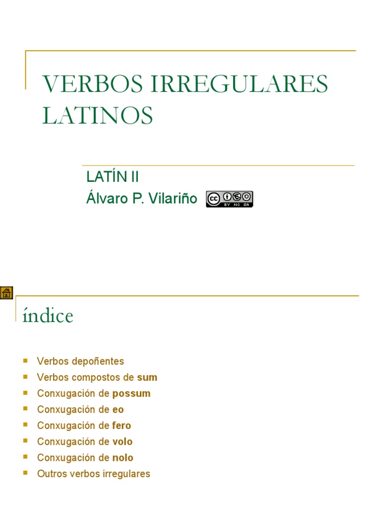 Verbos Irregulares en Latín II | PDF | Conjugación gramatical | Lingüística