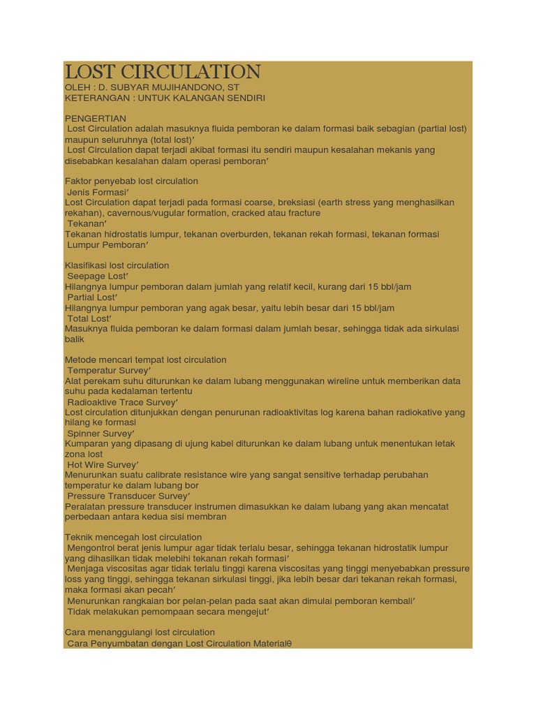 Lost Circulation | PDF