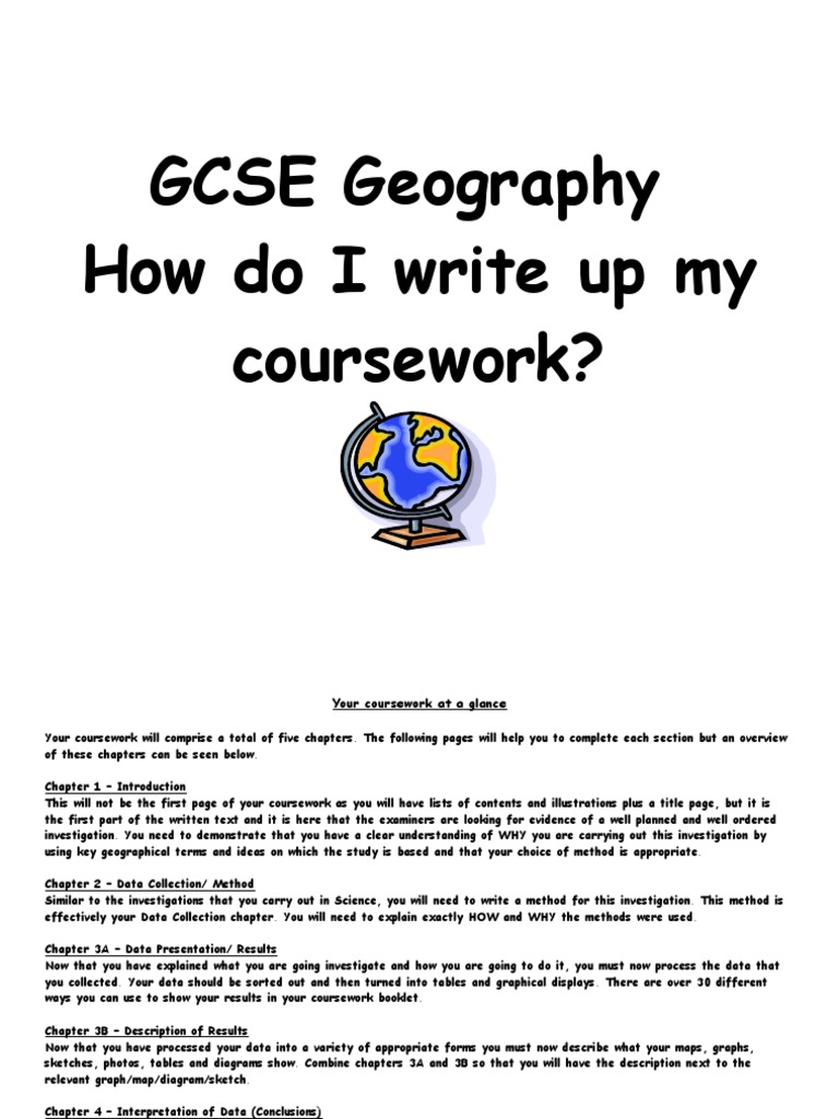 Gcse Geography Howdoiwriteupmy Coursework? | PDF | Infographics